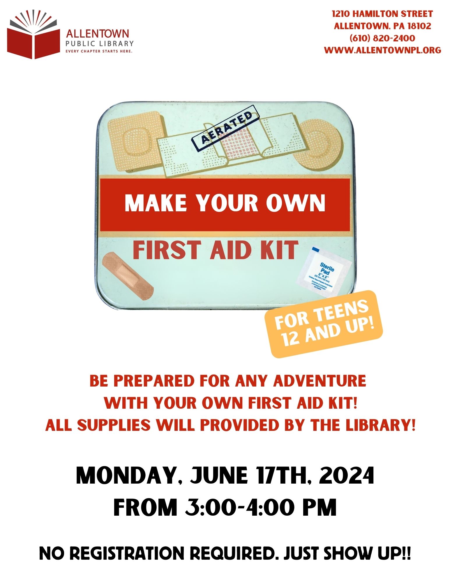 Make Your Own First Aid Kit (Teen Time) – Allentown Public Library