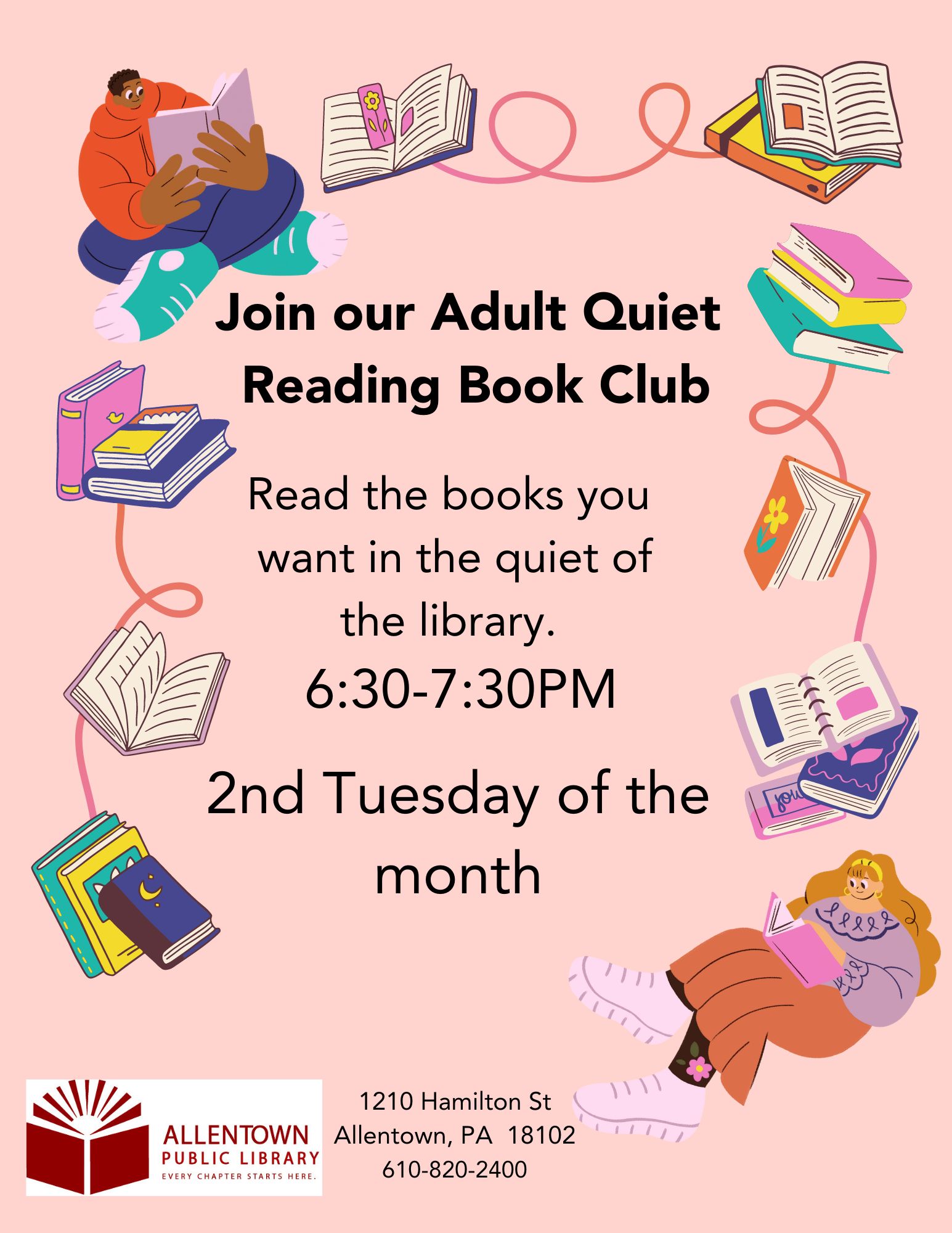 Quiet Reading Club – Allentown Public Library
