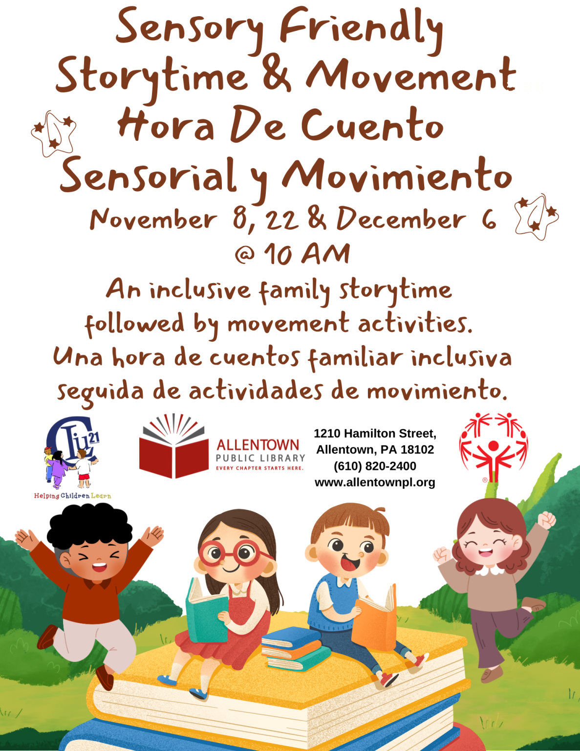 Sensory Friendly Storytime & Movement – Allentown Public Library