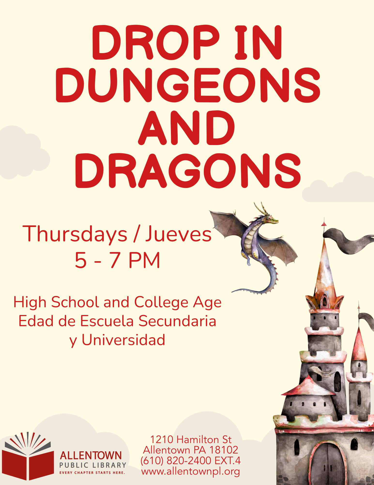 Drop in Dungeons & Dragons – Allentown Public Library